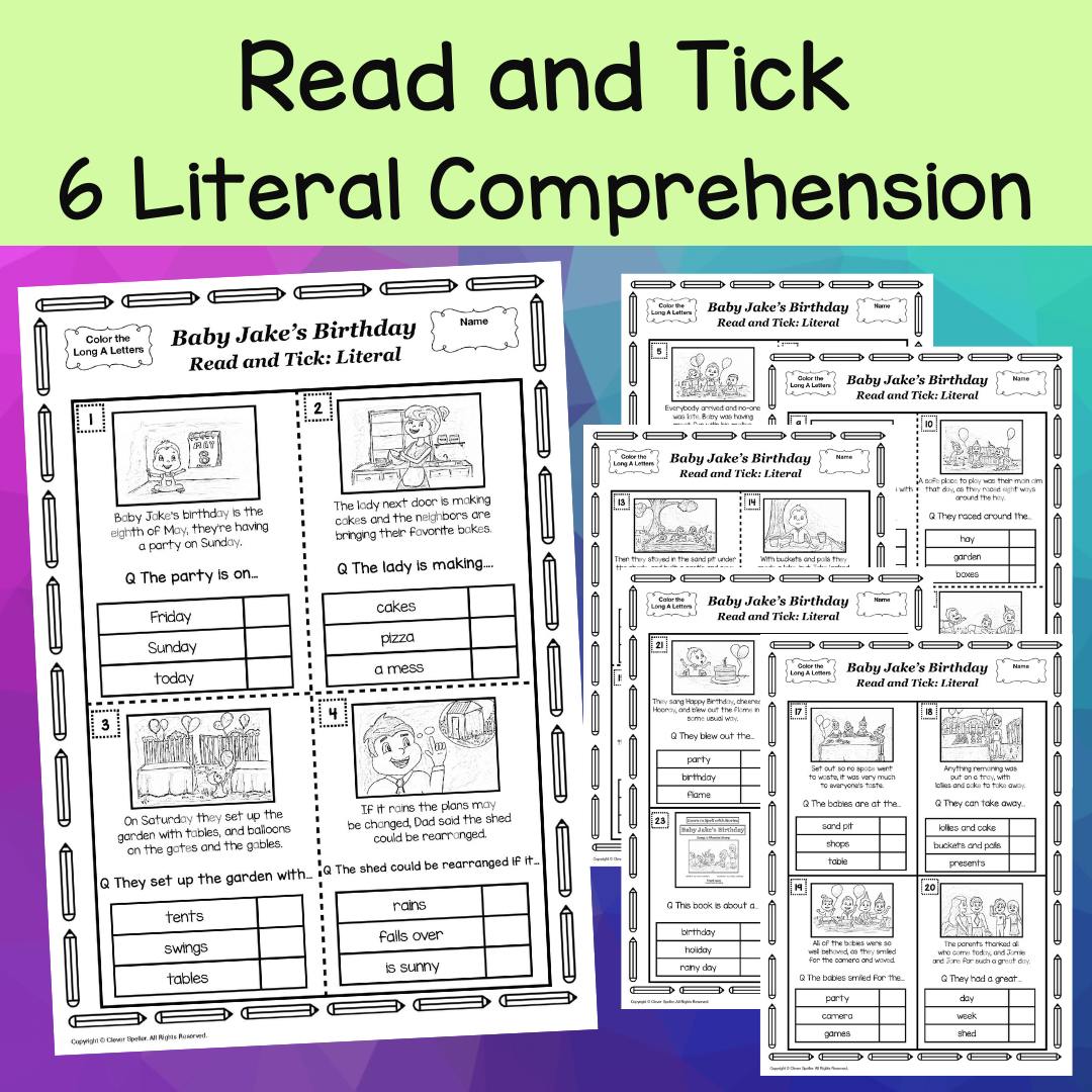 Reading Comprehension Differentiated Literal Inference Evaluative Long ...