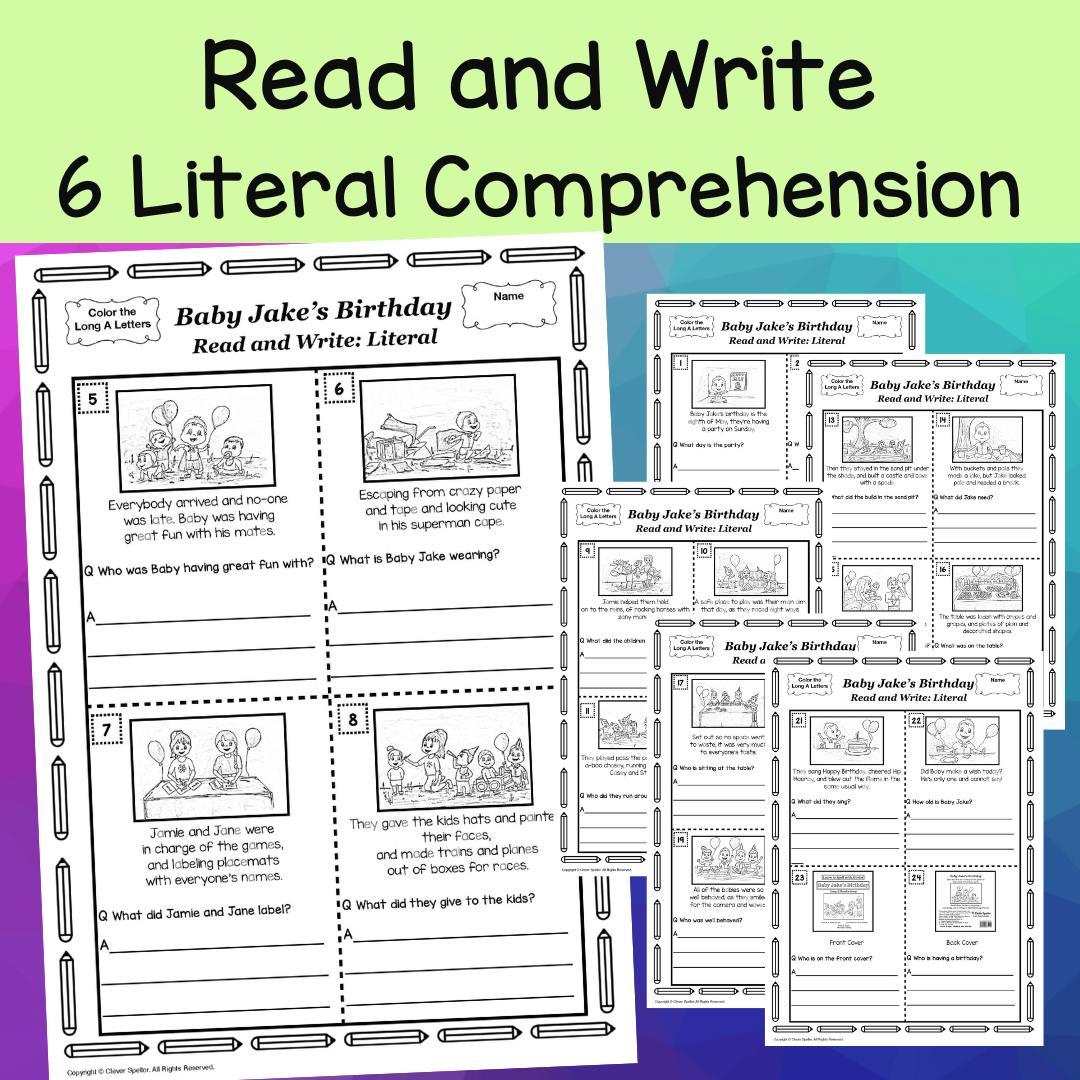 Reading Comprehension Differentiated Literal Inference Evaluative Long ...