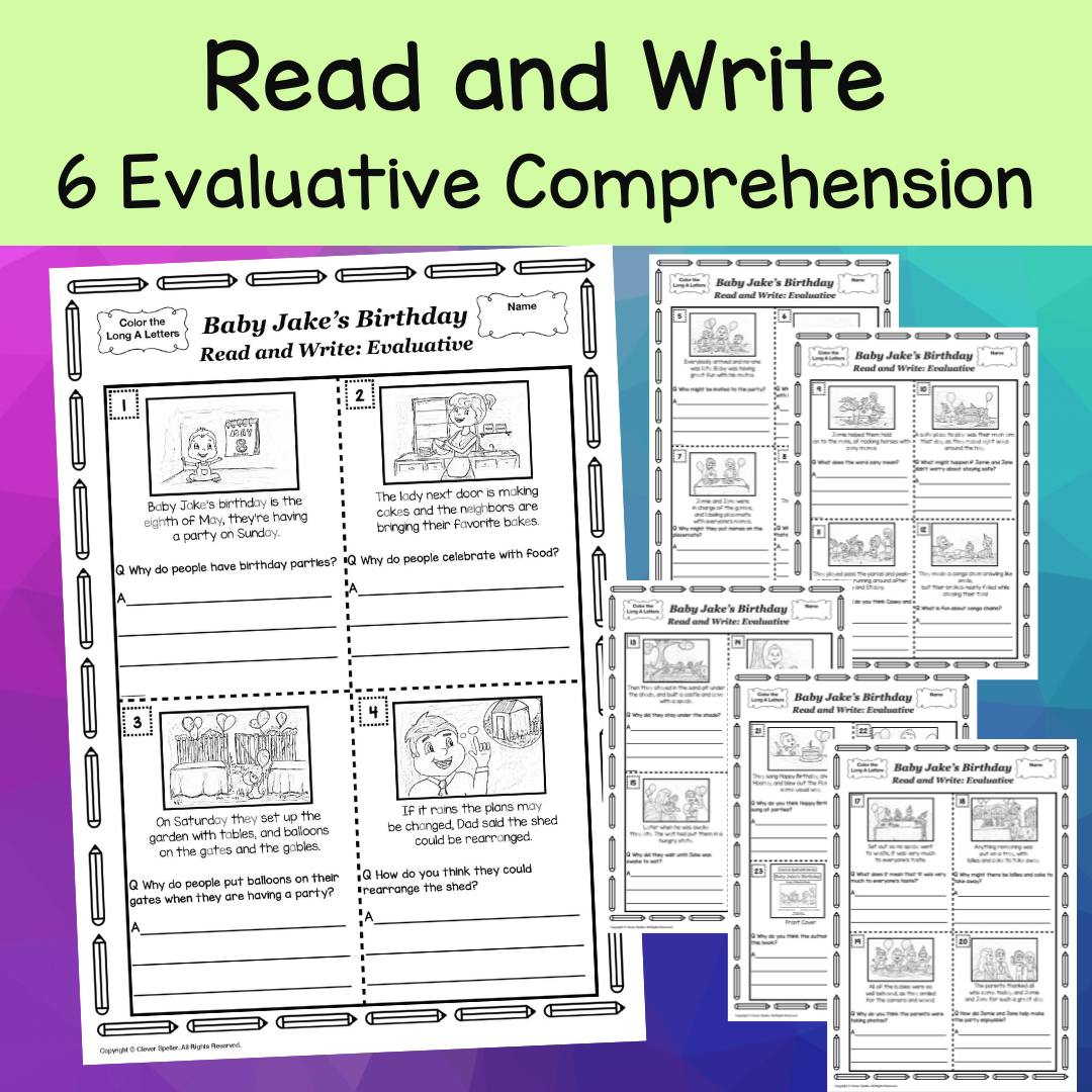 Reading Comprehension Differentiated Literal Inference Evaluative Long ...