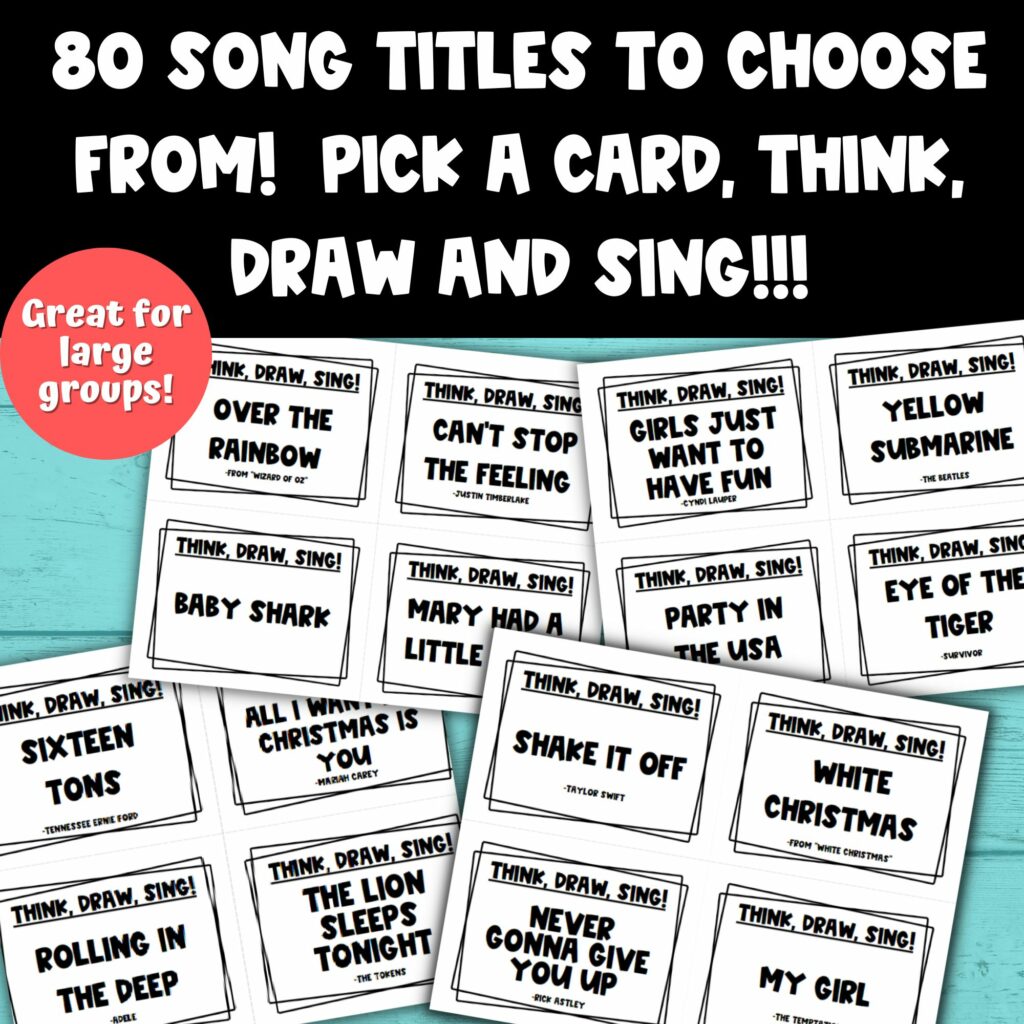 Singing and Drawing Game for Secondary Choirs! Works well for larger ...