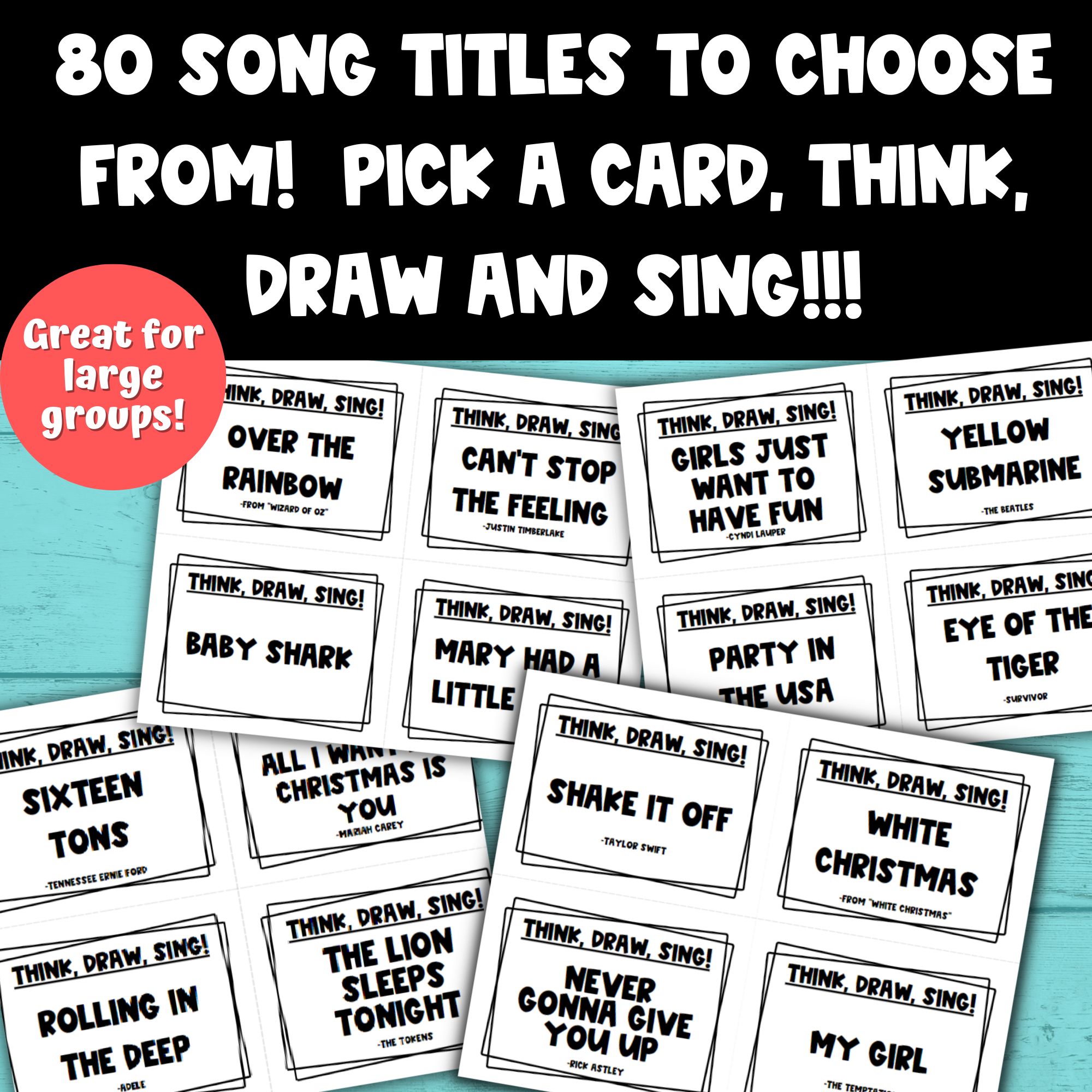 Singing and Drawing Game for Secondary Choirs! Works well for larger ...
