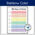180 Days of School Chart | Block Schedule | Homeschool Portfolio | Made ...