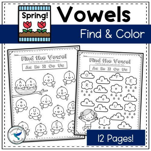 Identifying Vowels | Spring | Worksheet for Preschool & Kindergarten ...