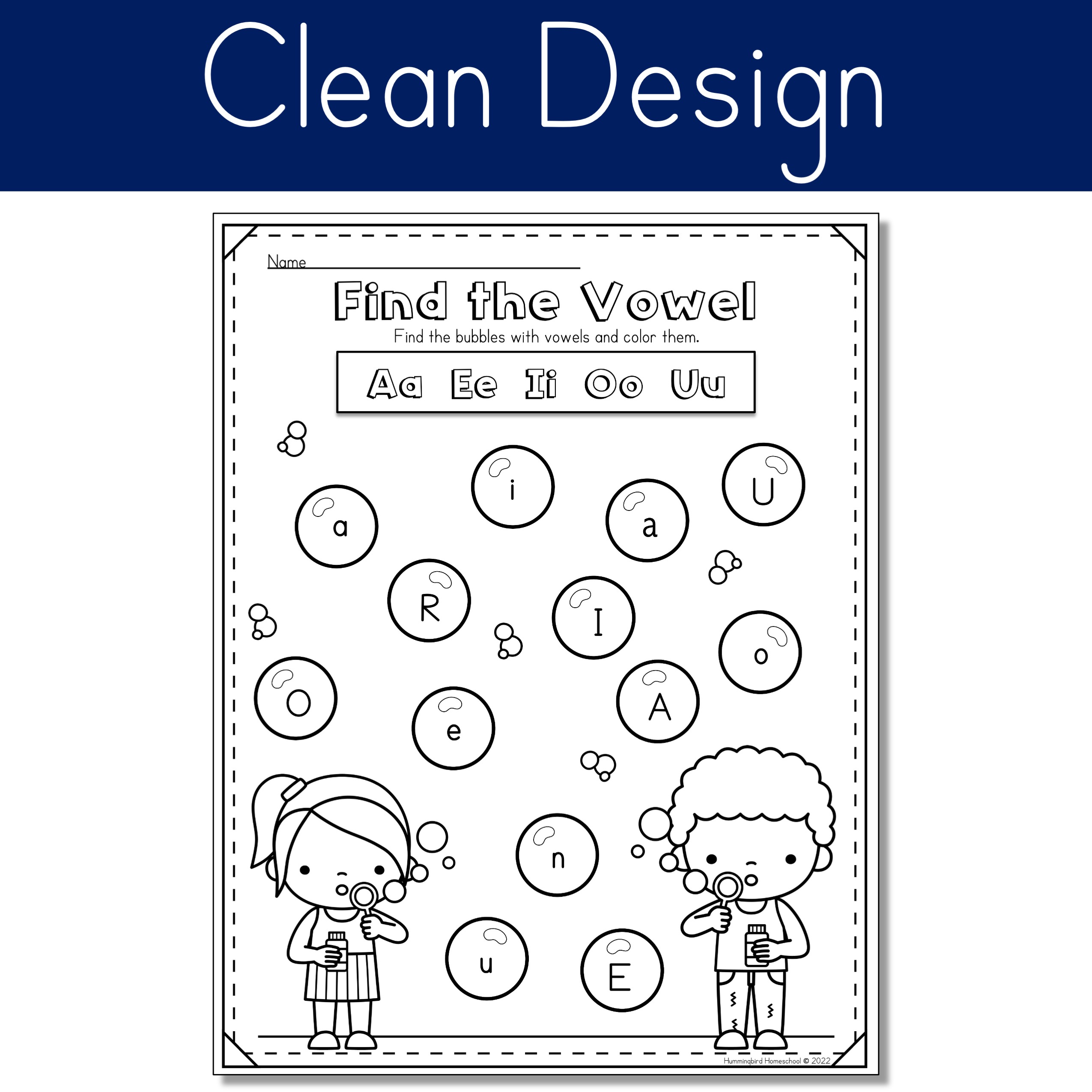 Identifying Vowels | Spring | Worksheet for Preschool & Kindergarten ...