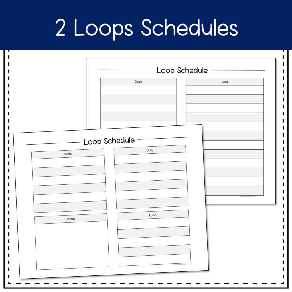 Homeschool Schedule Templates | Block Loop Relaxed Checklist Schedules ...