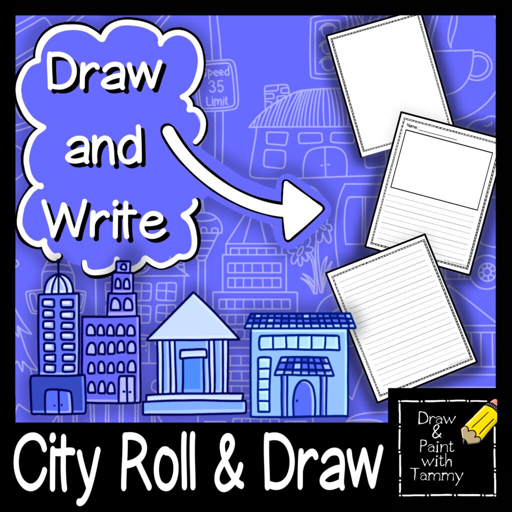 Roll a City Landscape Roll and Draw Art Game Art Sub Lesson | Made By ...