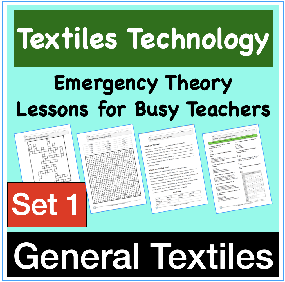 Textiles Technology Emergancy Lessons - Set 1 "General Textiles" | Made ...