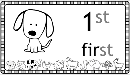 Ordinals - Farm Animals; 1st to 10th (b&w ver.) | Made By Teachers