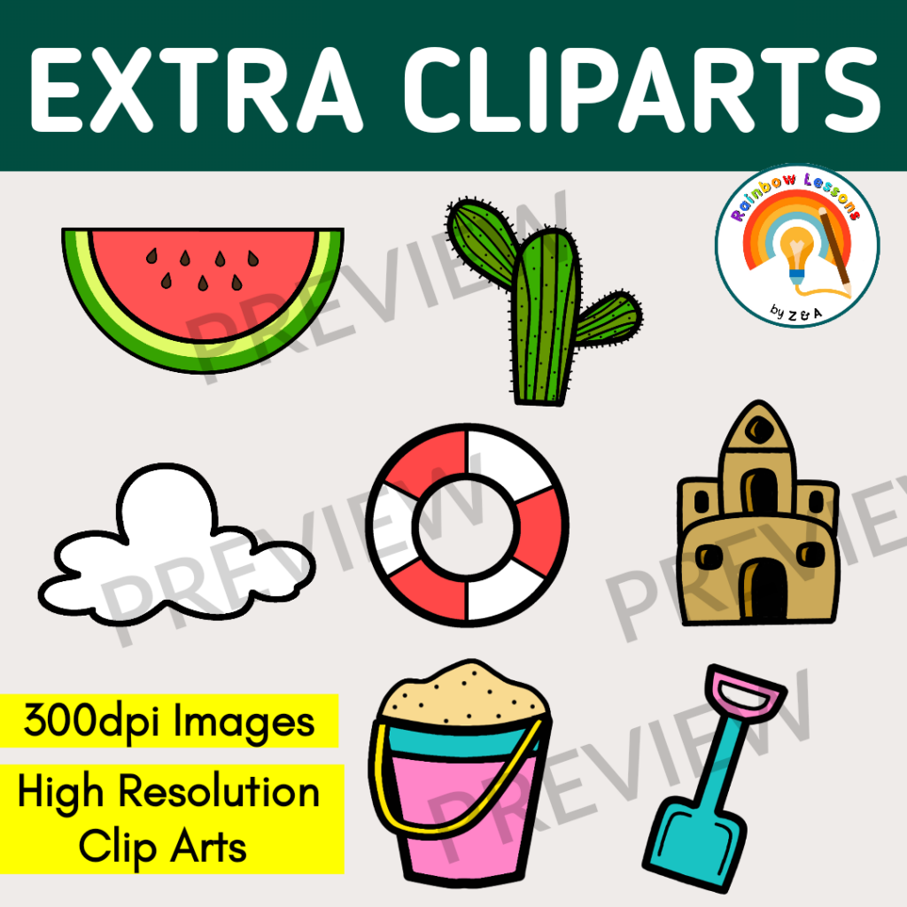 Google Slides Backgrounds | Summer Background Cliparts | Boom Card ...