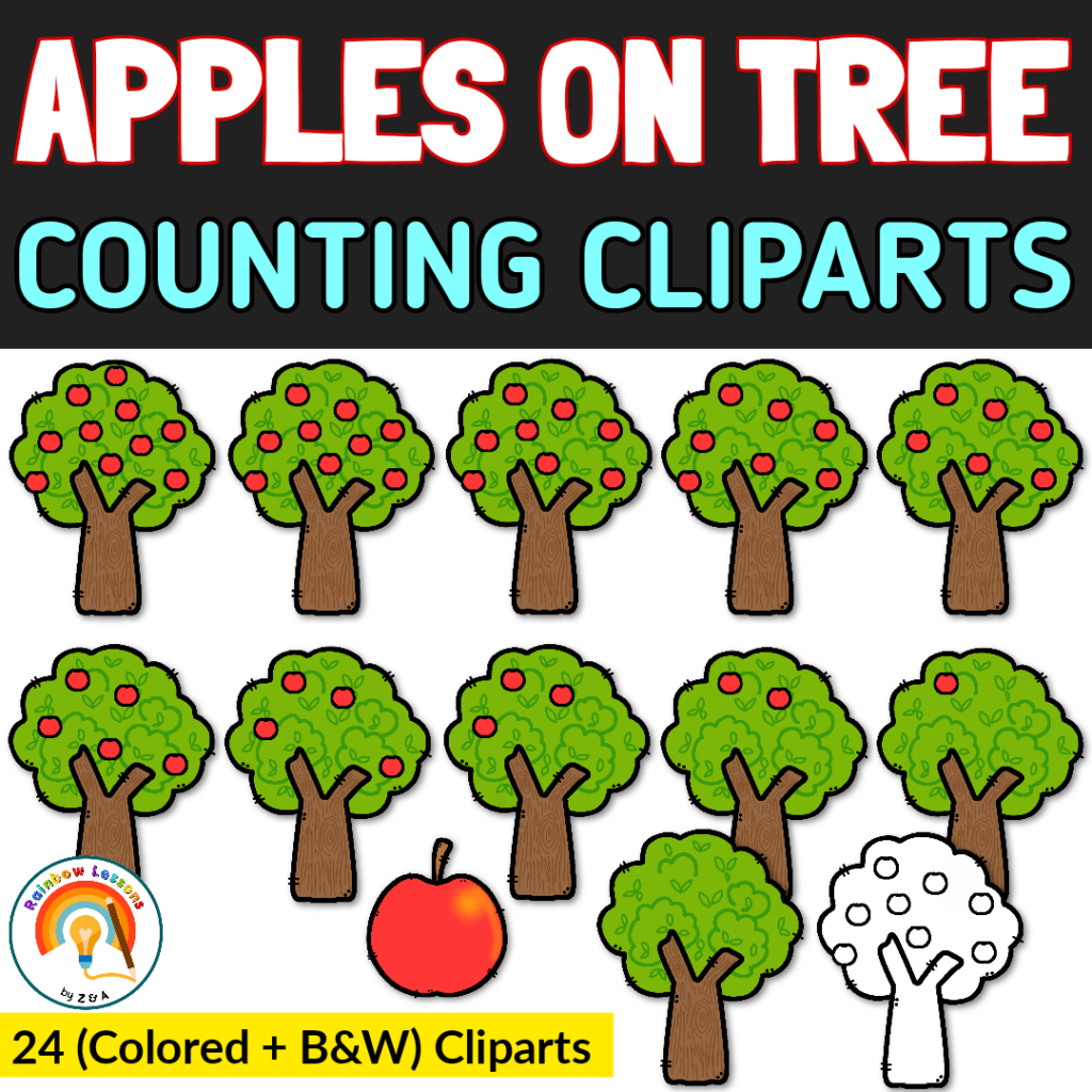 Counting to 10 Cliparts | Spring Counting Clip Arts | Counting Apples ...