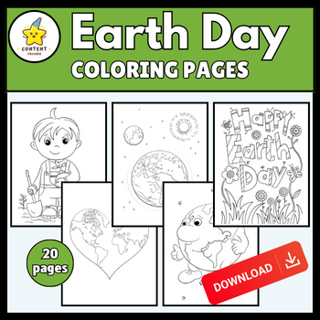 Earth Day Coloring Pages - 20 Pages of Earth Day Coloring Book | Made ...