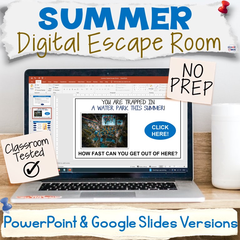 Summer Digital Escape Room - Seasonal Trivia Fact Research Activity ...
