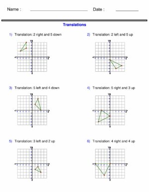 Translations Worksheets - Transformations Worksheets | Made By Teachers