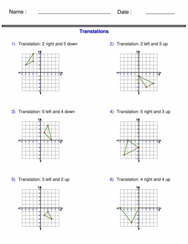 Translations Worksheets - Transformations Worksheets | Made By Teachers