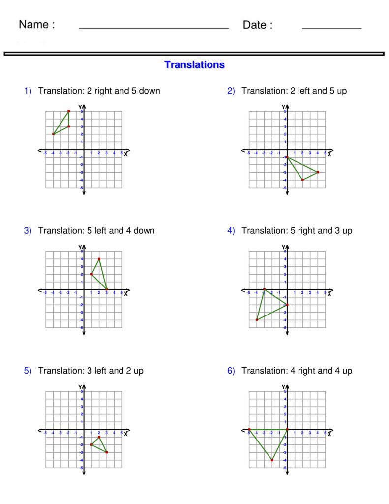 Translations Worksheets Transformations Worksheets Made By Teachers Translations Worksheets Transformations Worksheets Made By Teachers