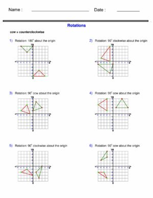 Rotations Worksheets - Transformations Worksheets | Made By Teachers