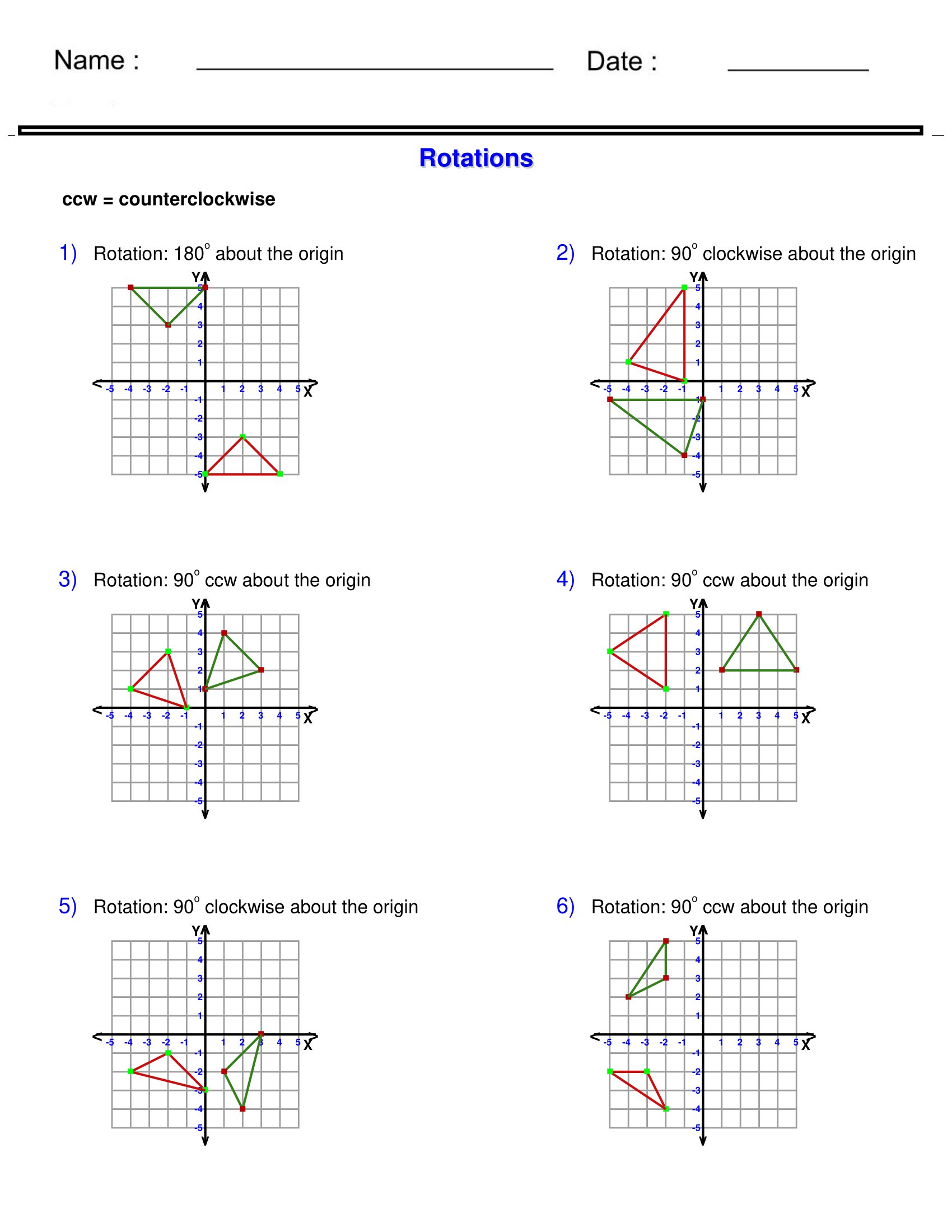 Rotations Worksheets Transformations Worksheets Made By Teachers Rotations Worksheets Transformations Worksheets Made By Teachers