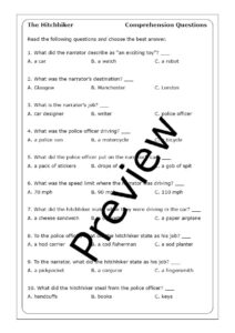 Roald Dahl "The Hitchhiker" worksheets | Made By Teachers