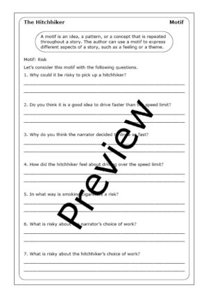 Roald Dahl "The Hitchhiker" worksheets | Made By Teachers