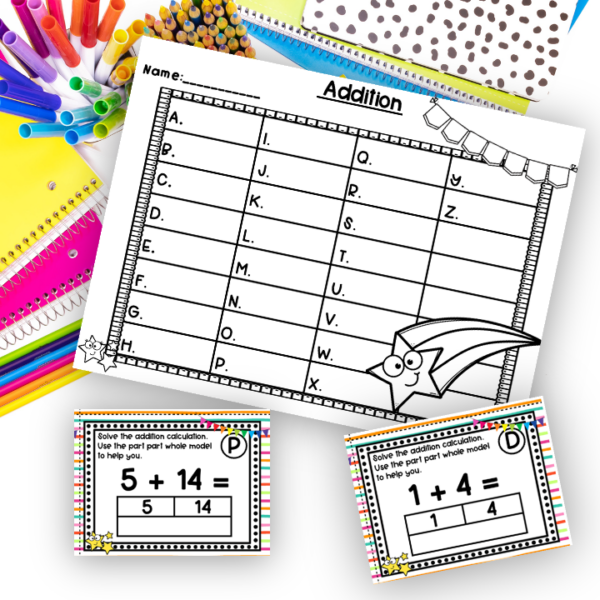 Addition Part Part Whole Task Cards Kindergarten 1st Grade | Made By ...