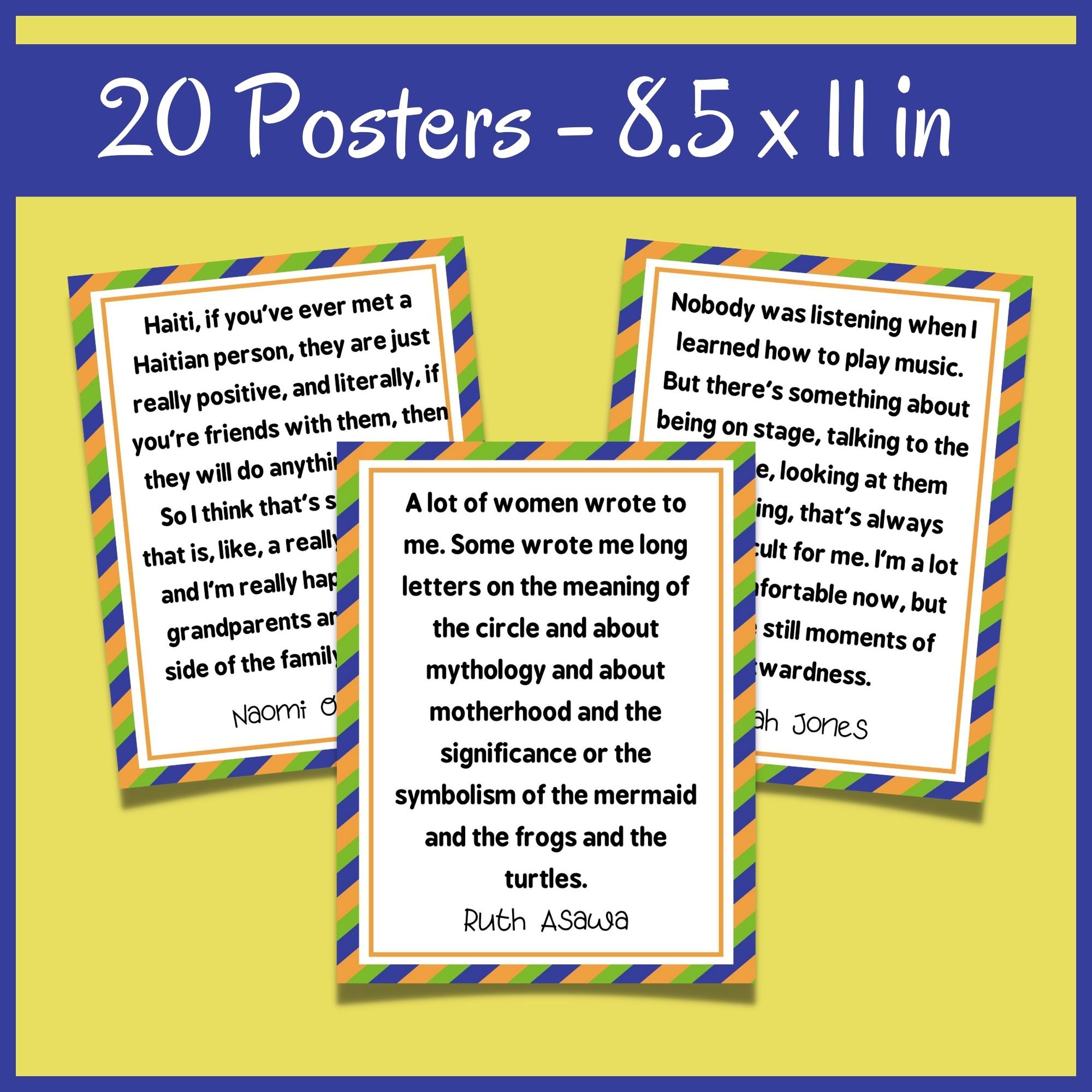 AAPI Authors Quote Posters | Asian American & Pacific Islander Posters ...