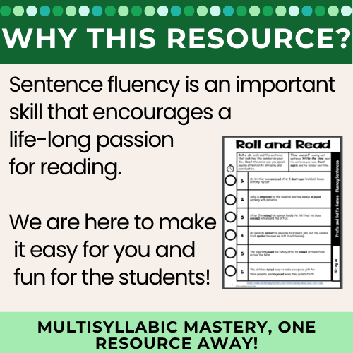Multisyllabic Word List & Games - Multisyllable Fluency Activity - Year ...