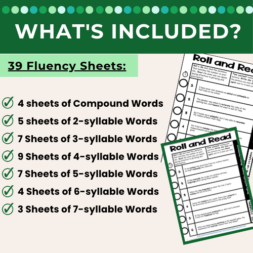 Multisyllabic Word List & Games - Multisyllable Fluency Activity - Year ...