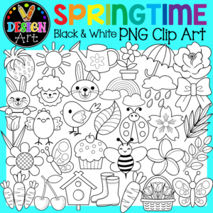 Springtime PNG Clip Art Set | Made By Teachers