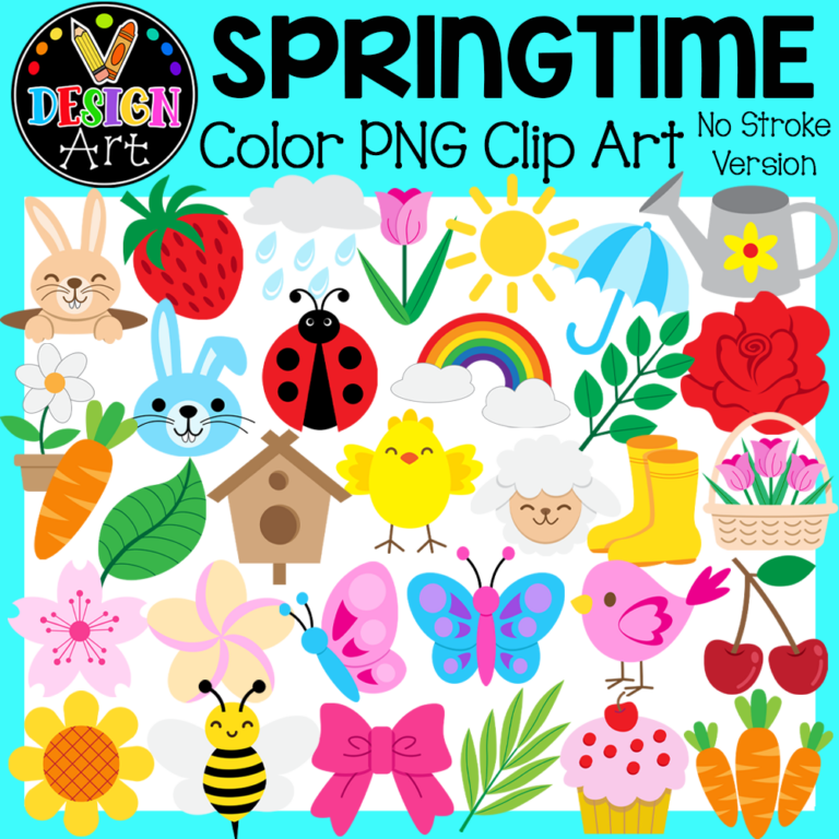 Springtime PNG Clip Art Set | Made By Teachers