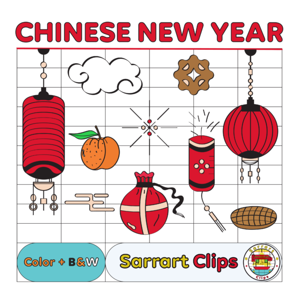 China Symbols Set Clipart, Chinese Cultural Set | Made By Teachers