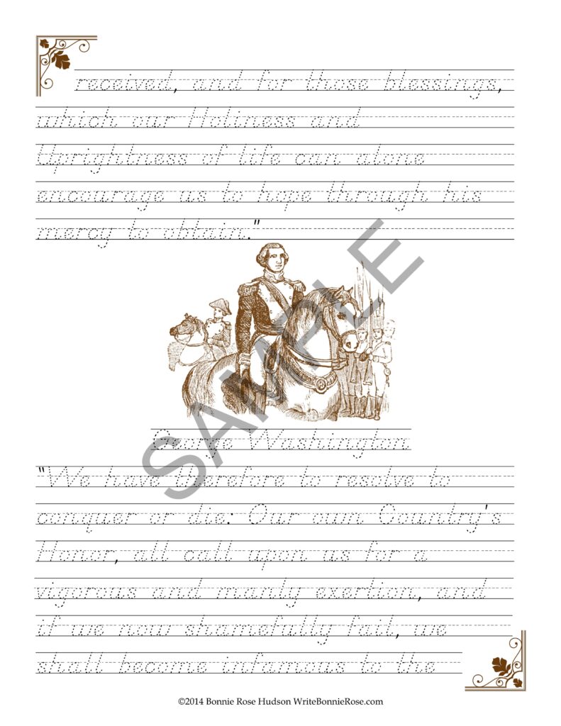 Revolutionary War Activities for Kids: Patriotic Copywork Manuscript ...