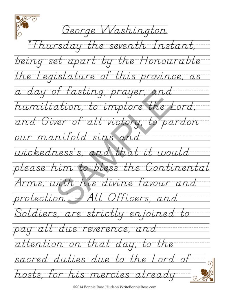 Revolutionary War Activities for Kids: Patriotic Copywork Manuscript ...