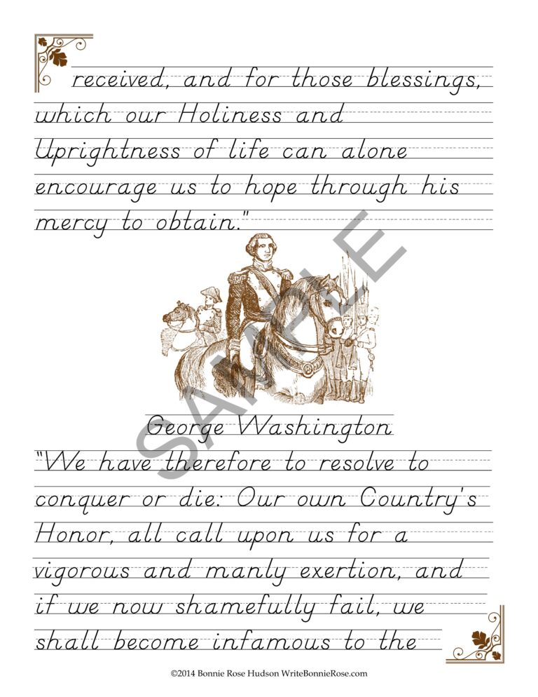 Revolutionary War Activities for Kids: Patriotic Copywork Manuscript ...