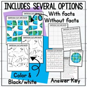 Earth Day Mystery Picture | Cut and Paste | Made By Teachers