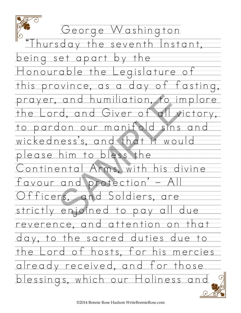 Revolutionary War Activities for Kids: Patriotic Copywork Print Style ...