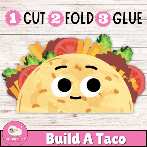 Build A Taco Cinco De Mayo Paper Craft | Taco Card Cut and Paste ...