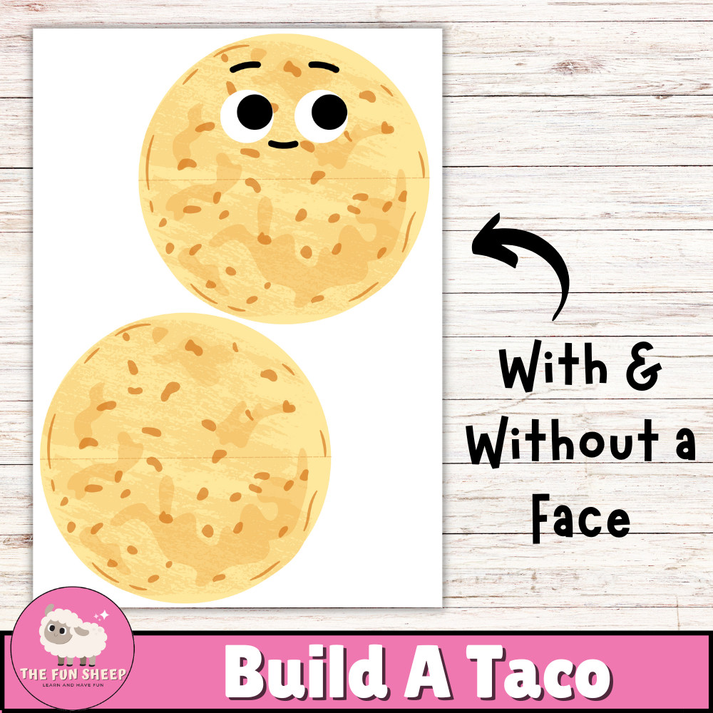 Build A Taco Cinco De Mayo Paper Craft | Taco Card Cut and Paste ...