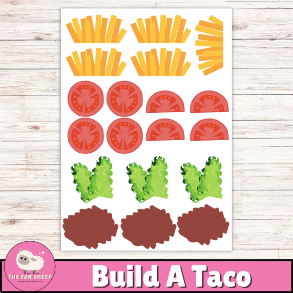 Build A Taco Cinco De Mayo Paper Craft | Taco Card Cut and Paste ...