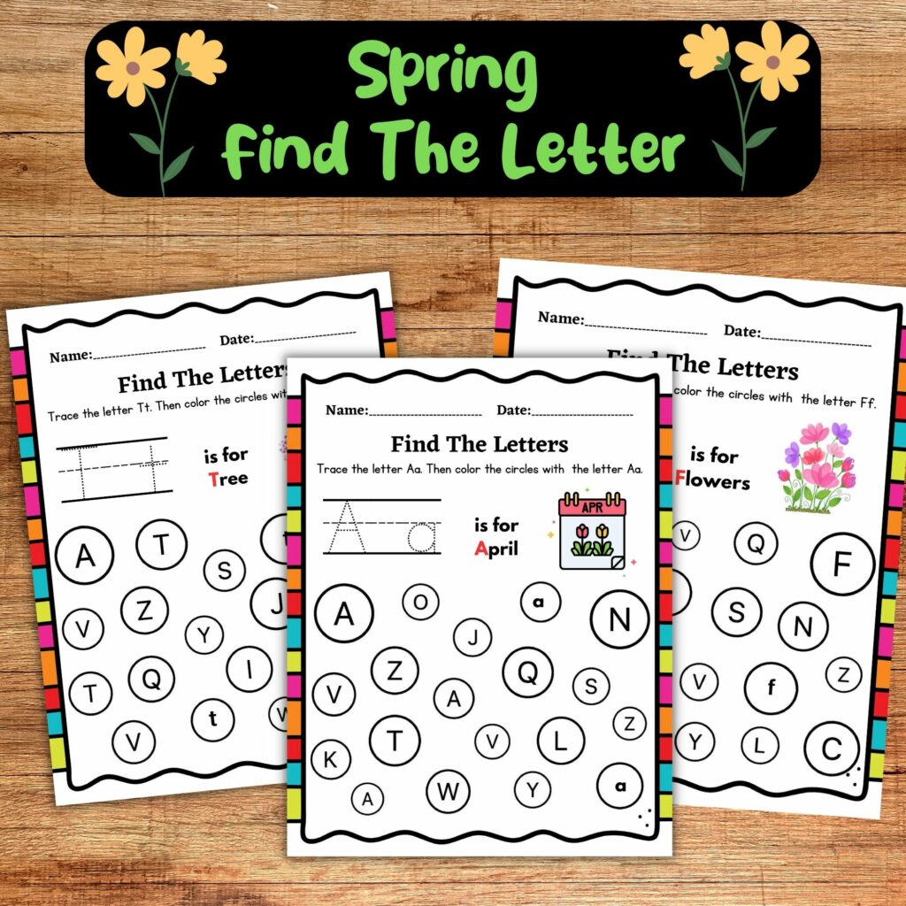Spring Find The Letter Activity | April, May Activity | Made By Teachers