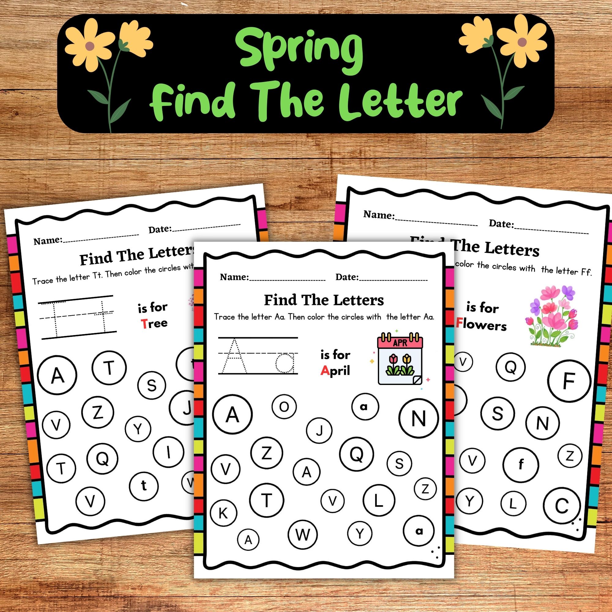 Spring Find The Letter Activity | April, May Activity | Made By Teachers