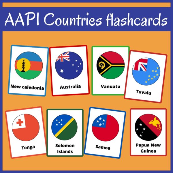 AAPI Heritage Month Flashcards | Countries of Asia-Pacific Region Flash ...