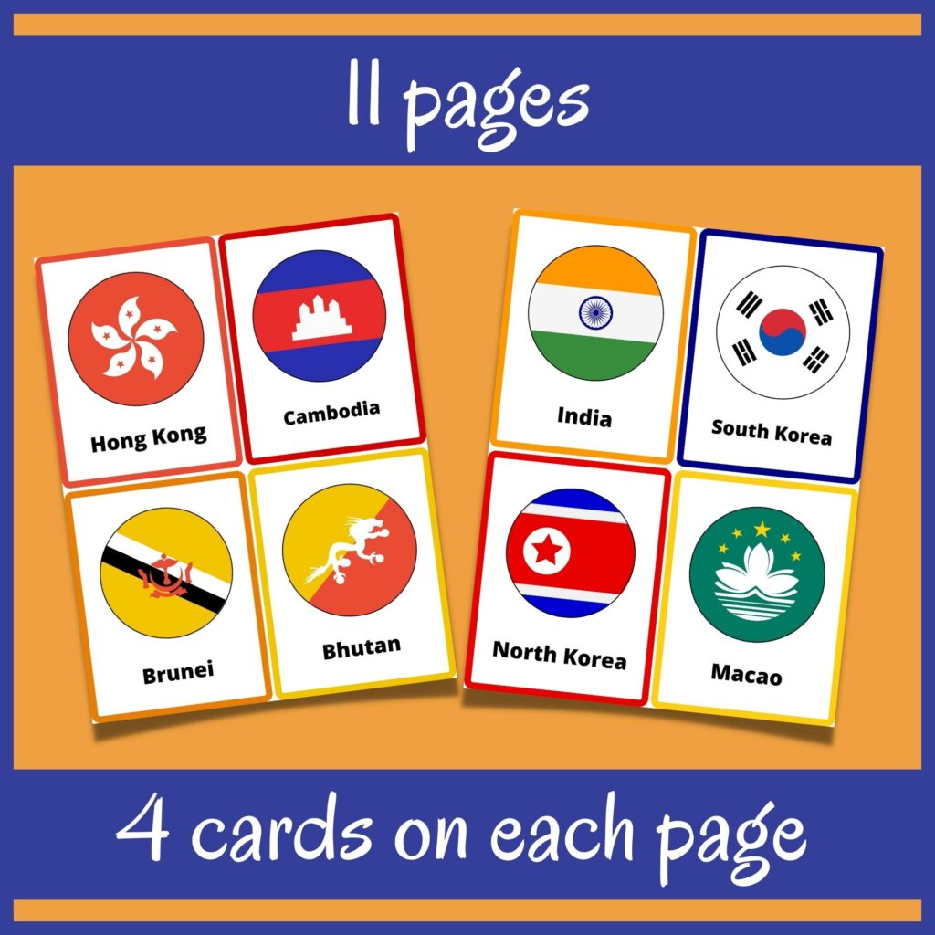AAPI Heritage Month Flashcards | Countries of Asia-Pacific Region Flash ...