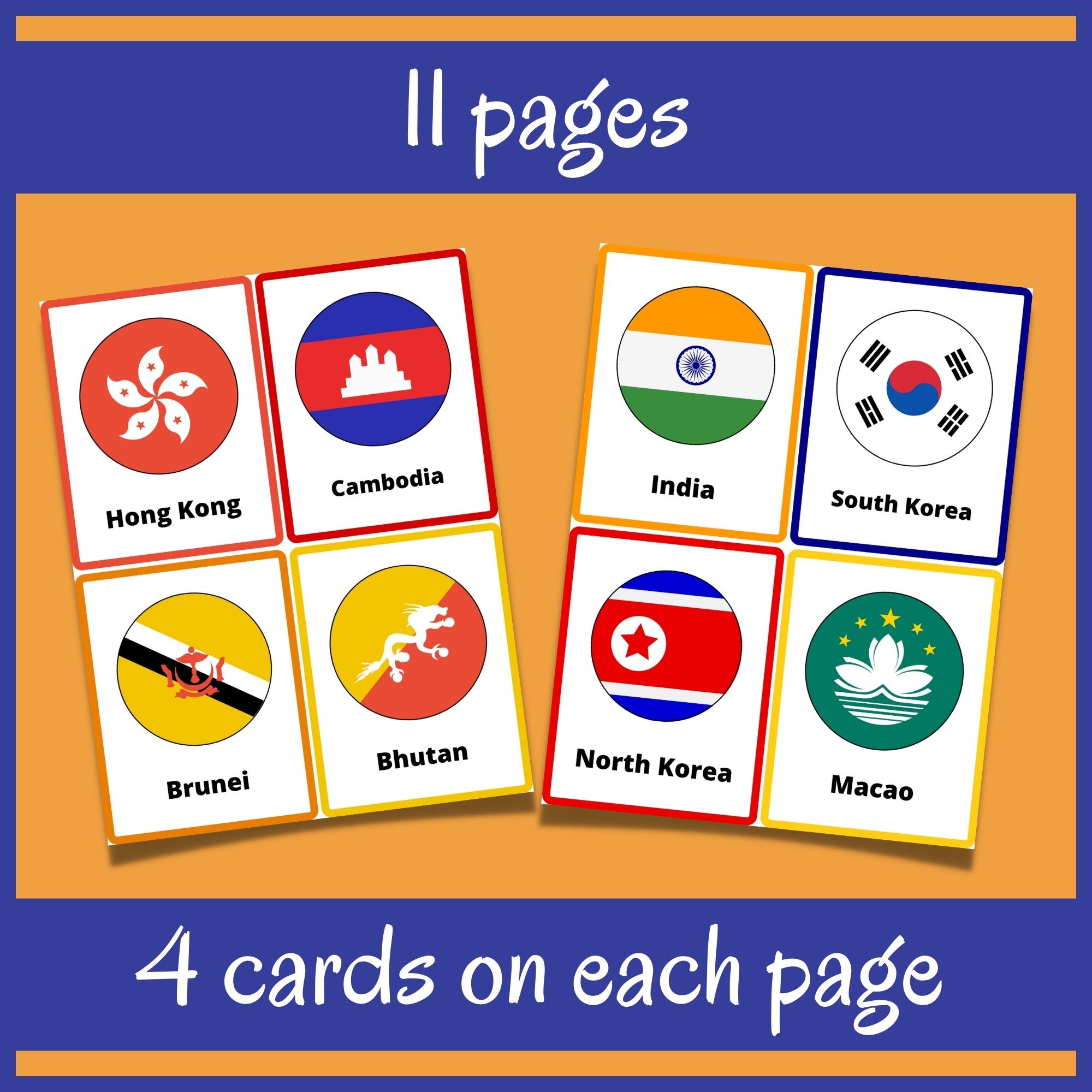 AAPI Heritage Month Flashcards | Countries of Asia-Pacific Region Flash ...