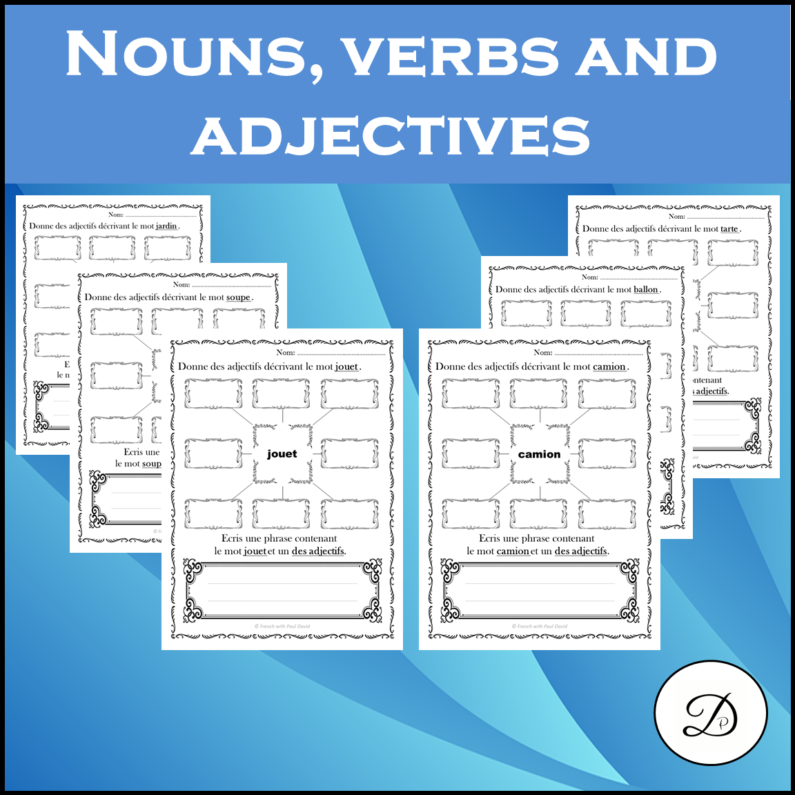Les classes de mots - French Parts of Speech : Verbs - Nouns ...