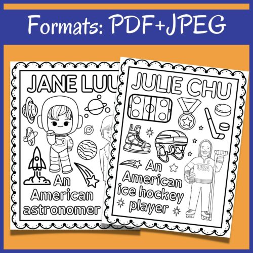AAPI Heritage Month Coloring Pages Activities | Famous AAPI Coloring ...