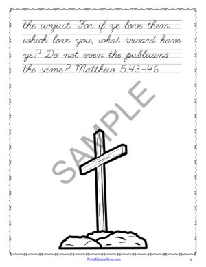 Scripture Copywork-Verses About Love from the Gospels-Cursive | Made By ...