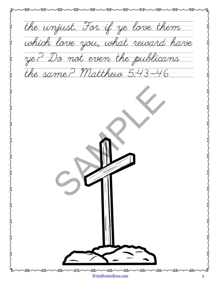 Scripture Copywork-Verses About Love from the Gospels-Cursive | Made By ...