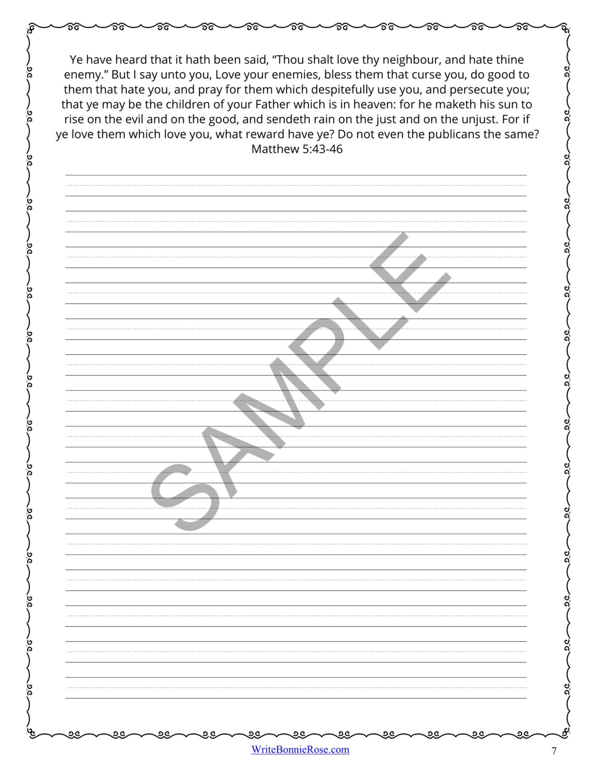 Scripture Copywork-Verses About Love from the Gospels-Print | Made By ...