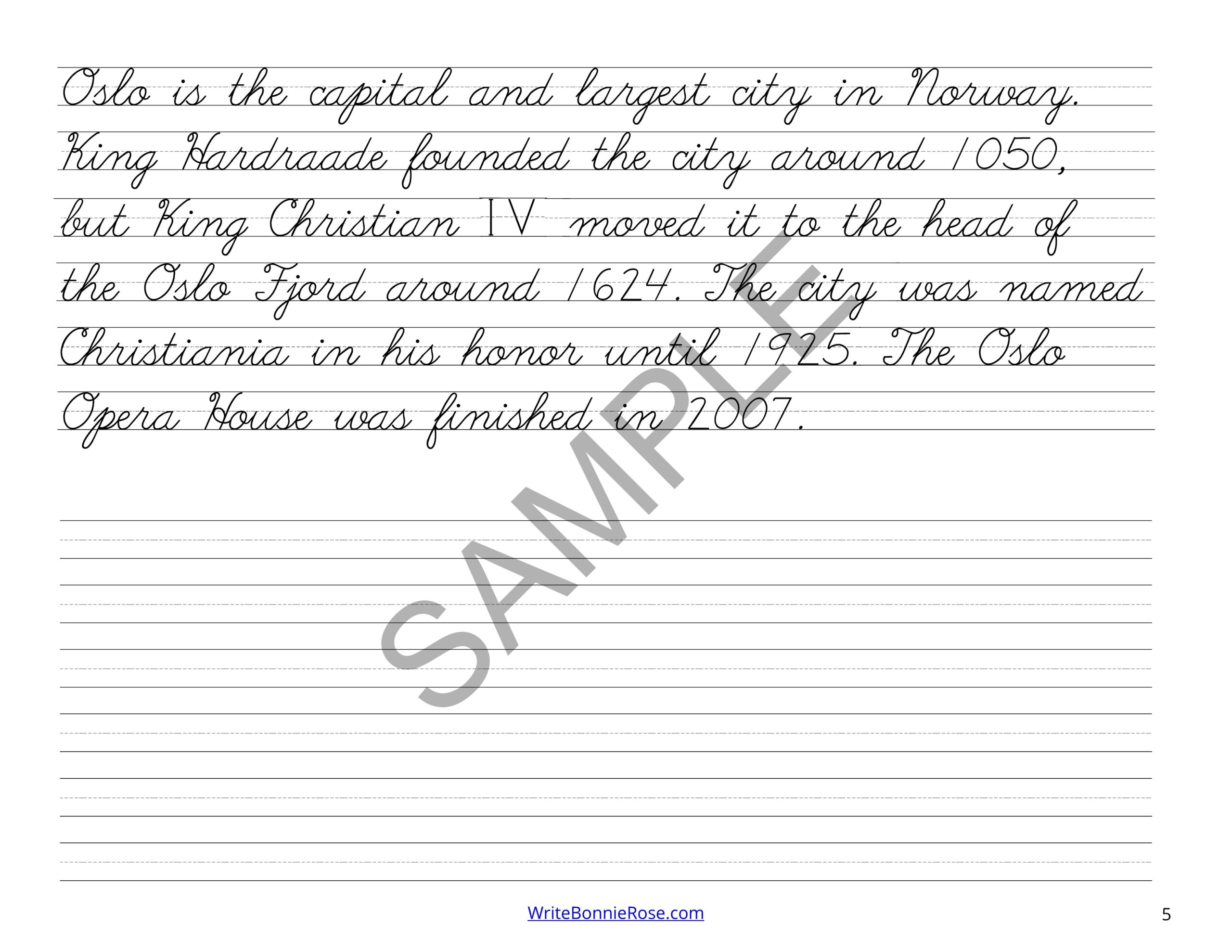 My Book About Norway with Cursive Copywork | Made By Teachers