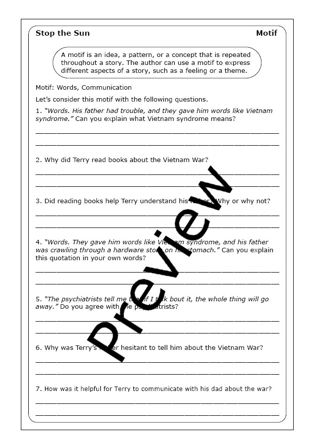 Gary Paulsen "Stop the Sun" worksheets | Made By Teachers